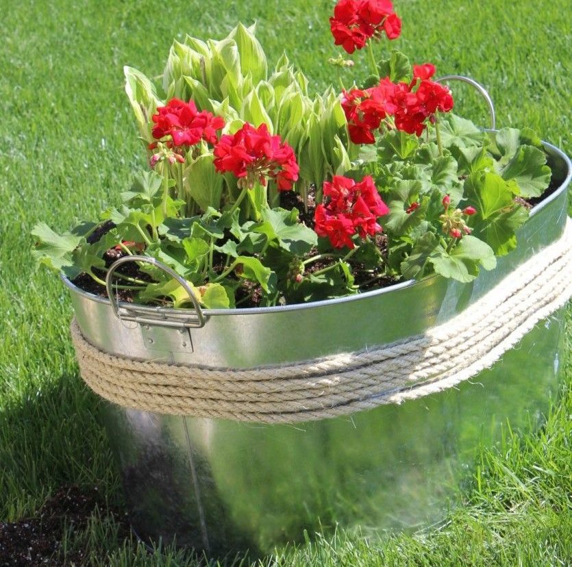 Make a unique flower planter | container idea (inexpensive too ...