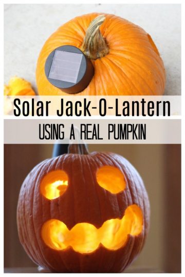 Solar Jack-O-Lantern using a real pumpkin. - Momcrieff