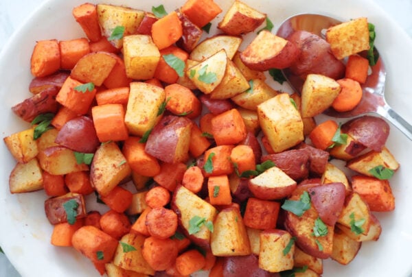 Oven Roasted Carrots and Red Potatoes - Momcrieff